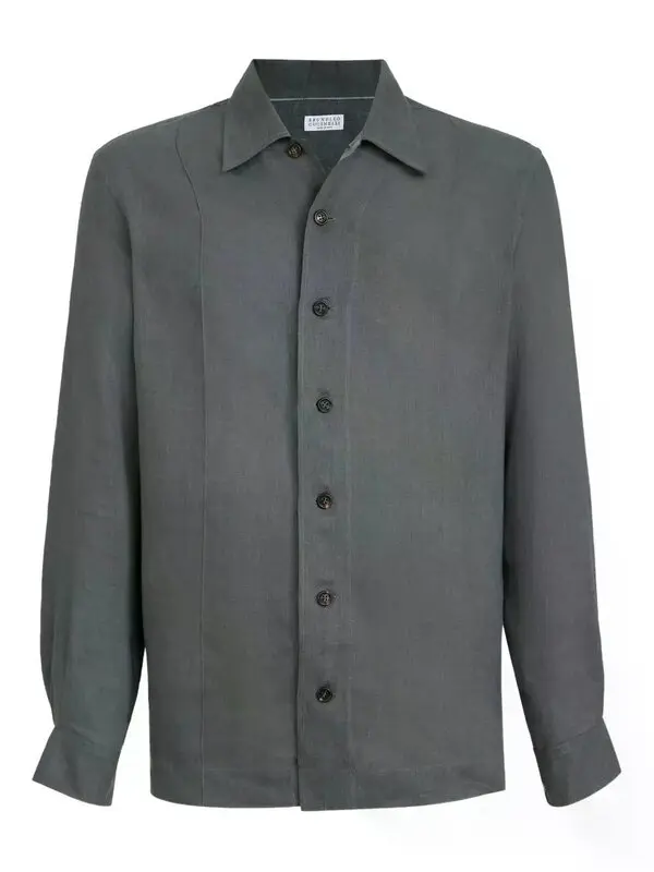 Brunello Cucinelli Linen Shirt - Grey