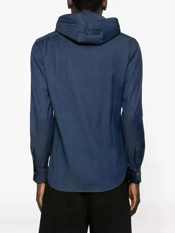 Kiton Mariano Hooded Shirt - Blue