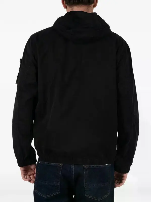 Stone Island Hooded Chest-pocket Jacket - Black