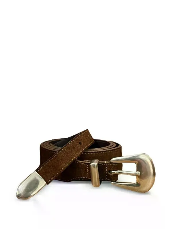 FORTELA Phoenix Suede Buckle Belt - Brown