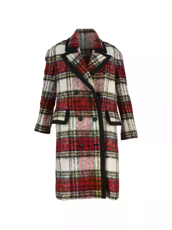 Burberry Plaid Double-breasted Coat