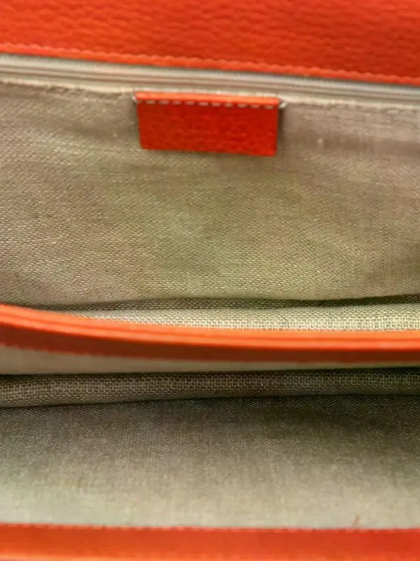 Gucci Medium Calfskin Interlocking G Crossbody Bag - Orange