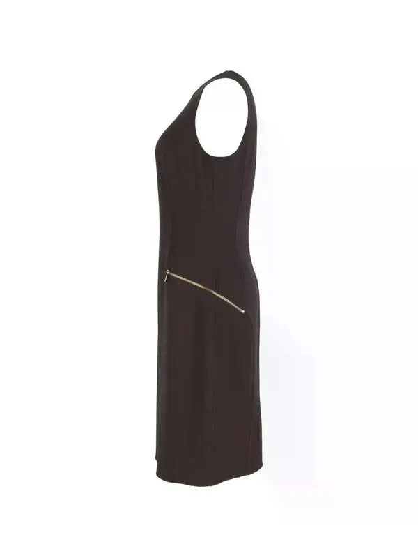 michael kors knee length dresses Michael Kors Logo Button Ribbed Viscose Blend Polo Dress in Black