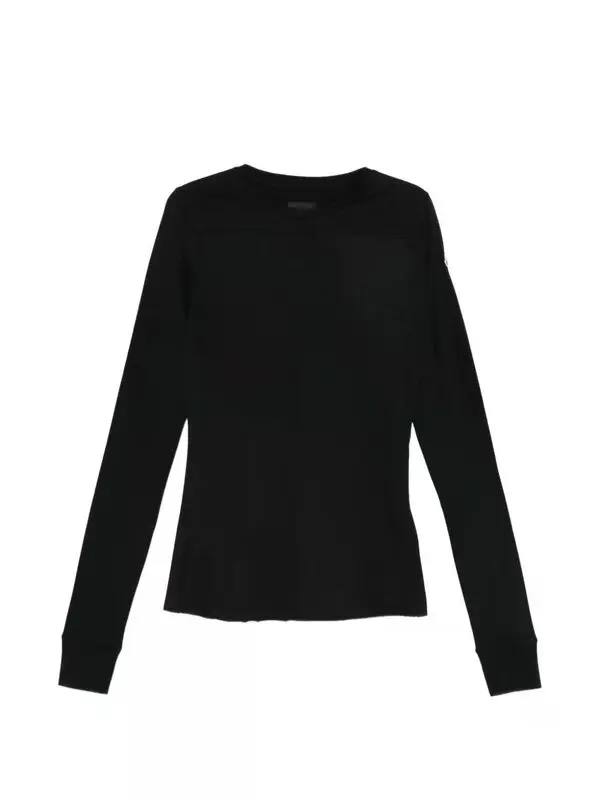 Moncler Cotton Long Sleeve Crew Neck T-shirt