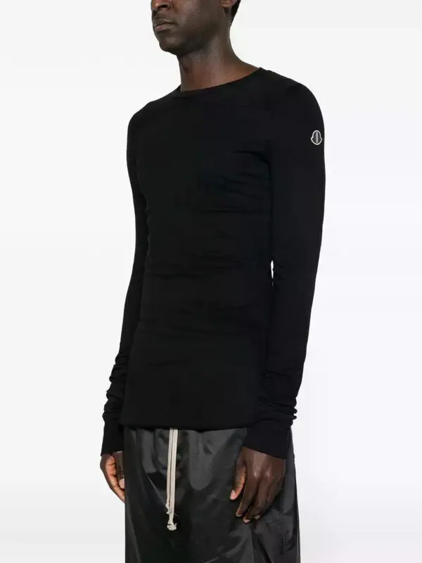 Moncler Cotton Long Sleeve Crew Neck T-shirt