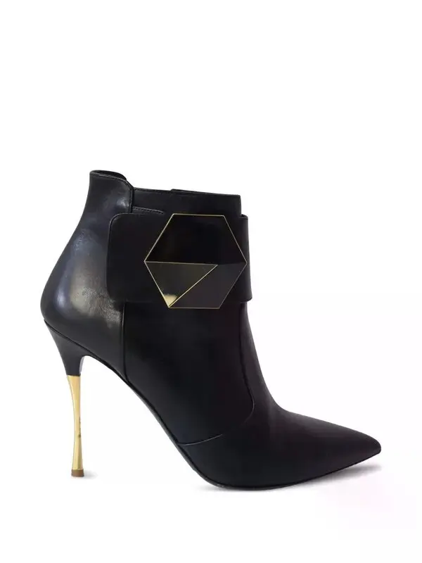 NICHOLAS KIRKWOOD Hexagon Leather Ankle Boots