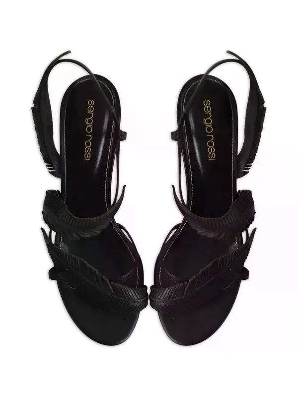 SERGIO ROSSI Leaf Strap Stiletto Sandals
