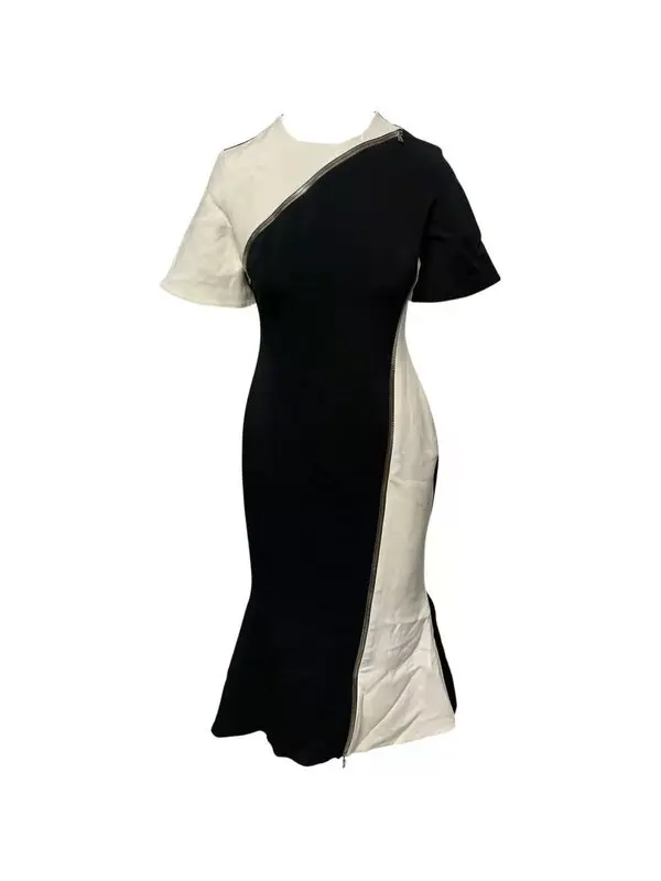 David Koma Short-sleeve Zip-fastening Midi Dress