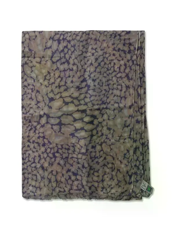 Diane Von Furstenberg Animal-print Fringed Scarf - Neutrals