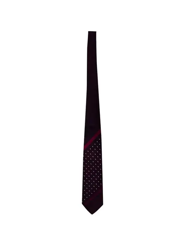 Versace Polka-dot Silk Necktie - Purple
