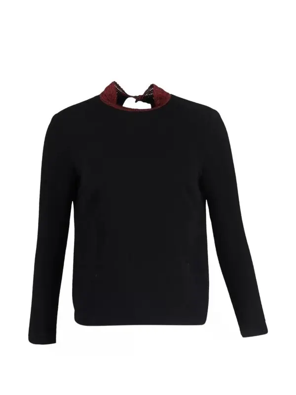 Sandro Contrast Collar Jumper