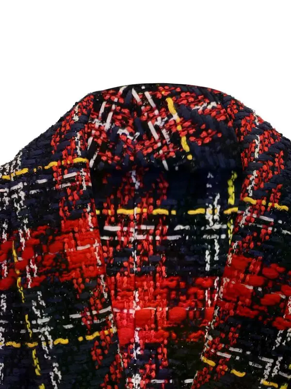 Balmain Tartan Double-breasted Blazer