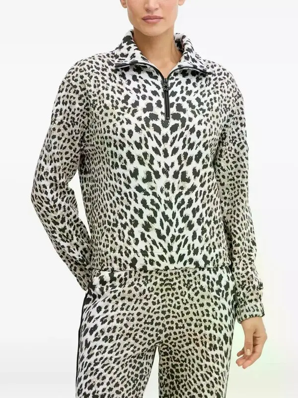 NEWLAND Leopard-print Zip Top