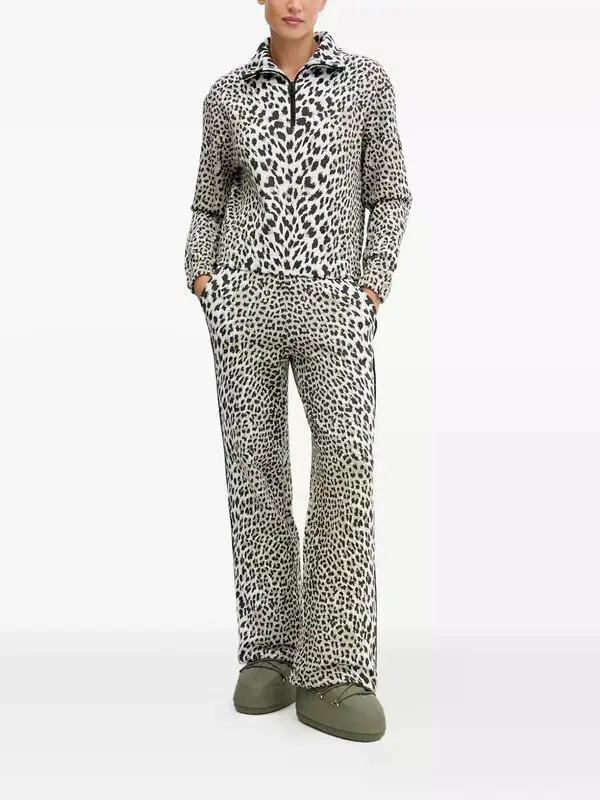 NEWLAND Leopard-print Zip Top