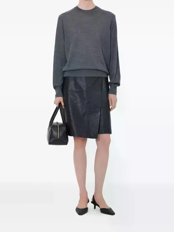 Loulou De Saison Fluid Ribbed Cashmere Sweater - Grey