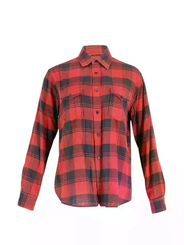 Saint Laurent Check-pattern Long-sleeve Shirt