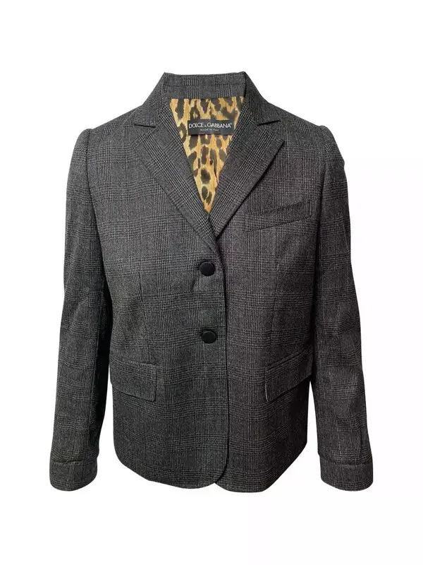 Dolce & Gabbana Check-pattern Long-sleeve Blazer