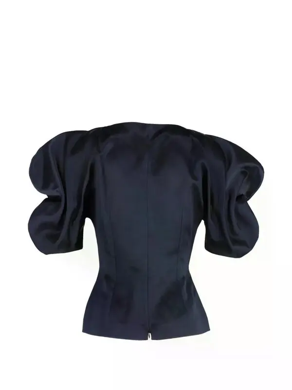 Jacquemus Puffed-sleeve V-neck Blouse