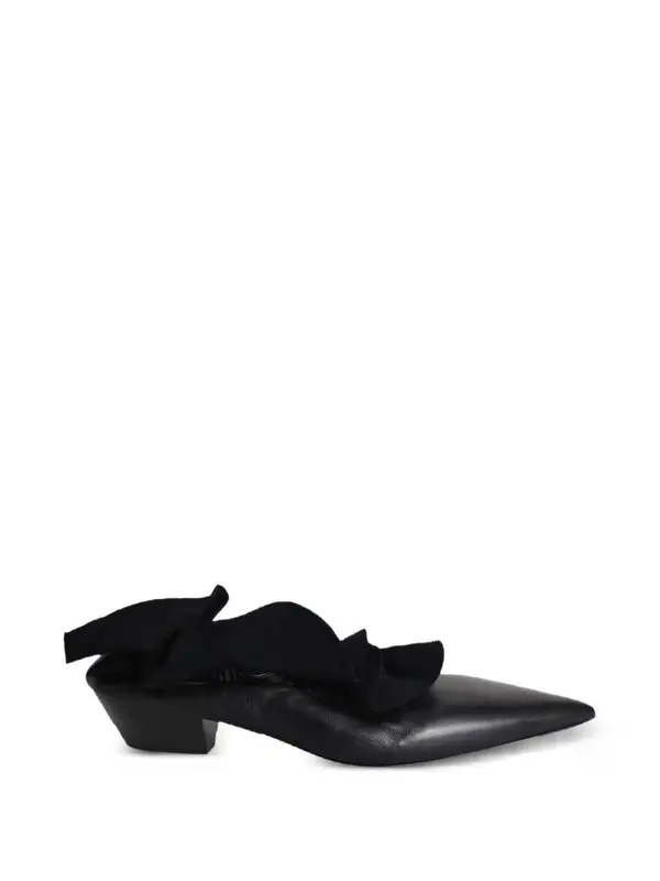 JIL SANDER Ruffled Pointed-toe Pumps