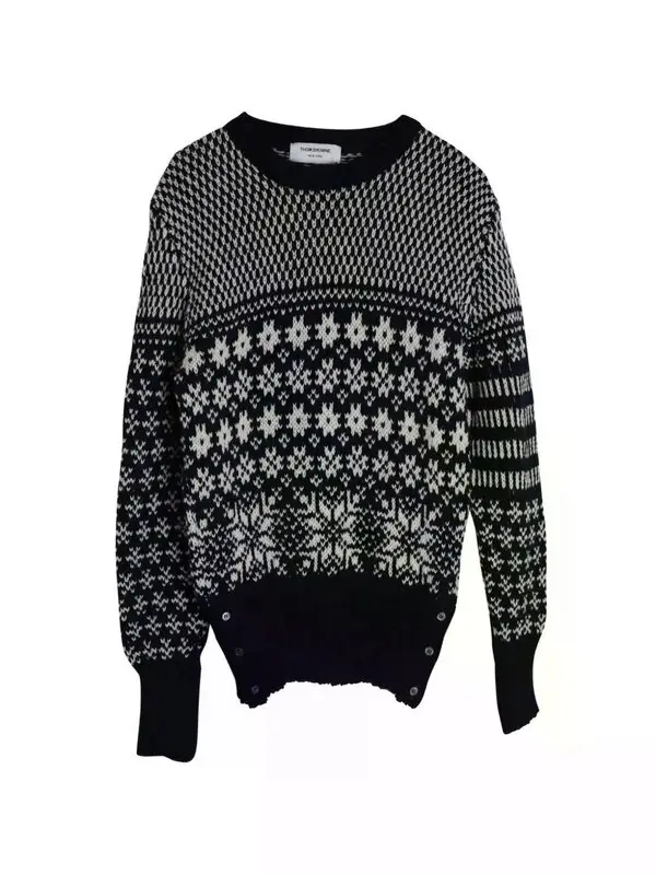 Thom Browne Fair Isle Crew-neck Sweater
