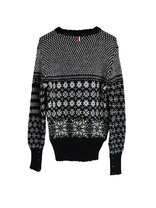 Thom Browne Fair Isle Crew-neck Sweater