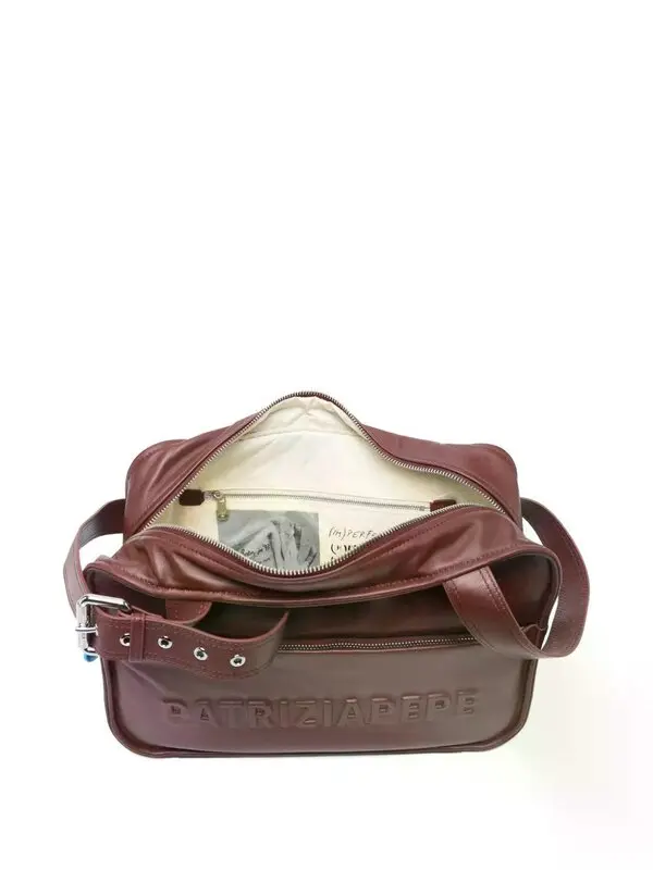 Patrizia Pepe Embossed Leather Tote - Brown