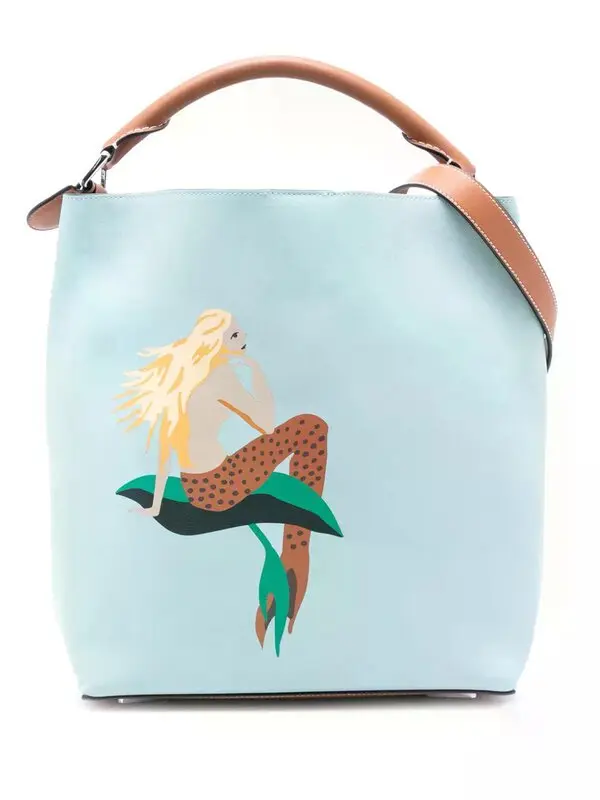 Loewe 2018 Paula's Ibiza Mermaid Print Bucket Bag