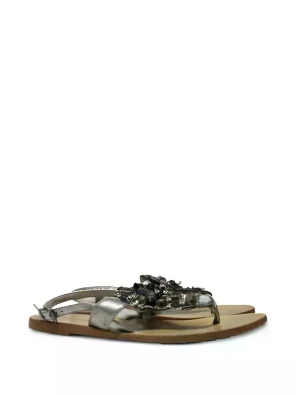 LAVENDER LABEL VERA WANG VINTAGE Rhinestone T-bar Sandals