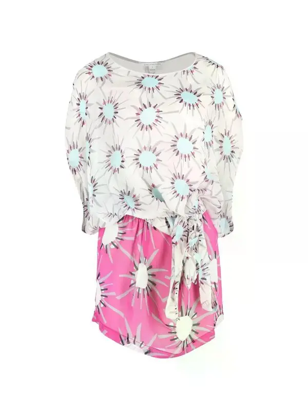 Diane Von Furstenberg Vintage Printed Layered Mini Dress
