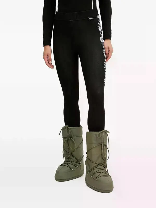 NEWLAND Snowflake-print Leggings - Green