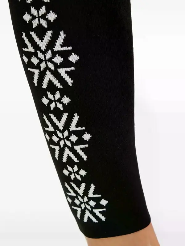 NEWLAND Snowflake-print Leggings - Green