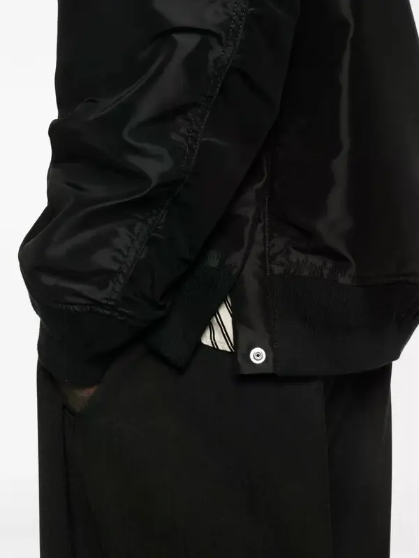 Sacai Zip-up Bomber Jacket - Black