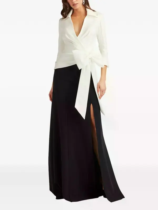 Tadashi Shoji Bow-detail Panelled Dress - Black