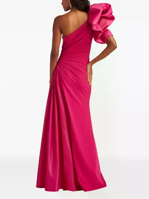 Tadashi Shoji One-shoulder Ruffled Maxi Dress