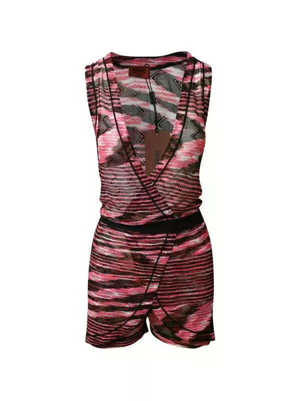 Missoni Zig-zag Patterned Playsuit - Black