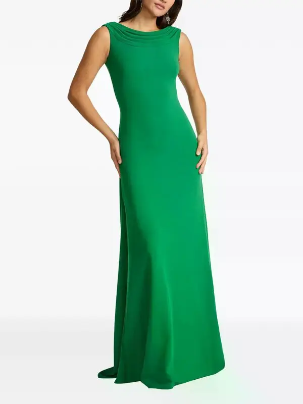 Tadashi Shoji Cowl-Neck Maxi Dress - Green | Editorialist