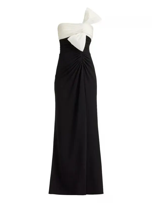 Tadashi Shoji Bow Slit Maxi Dress - Black