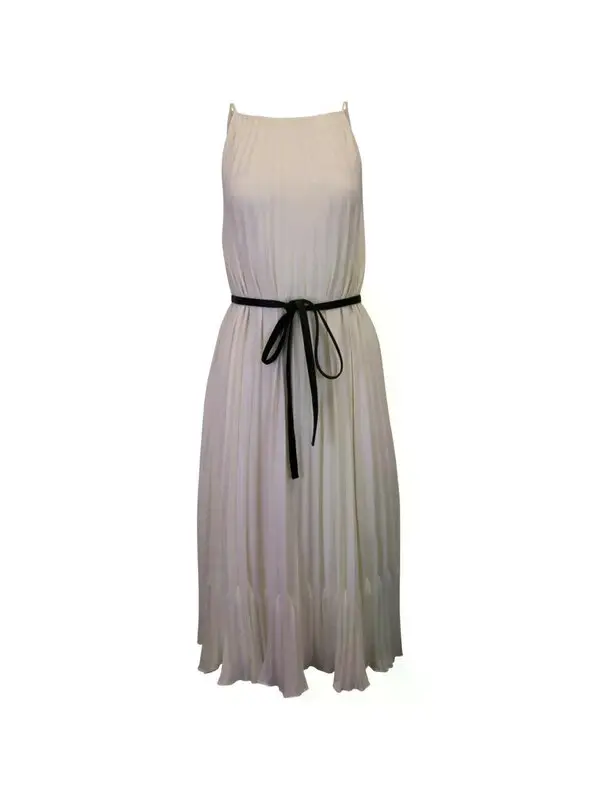 Proenza Schouler Pleated Sleeveless Midi Dress - Neutrals