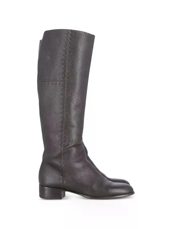 Fendi Knee-high Boots With Stitch Detailing