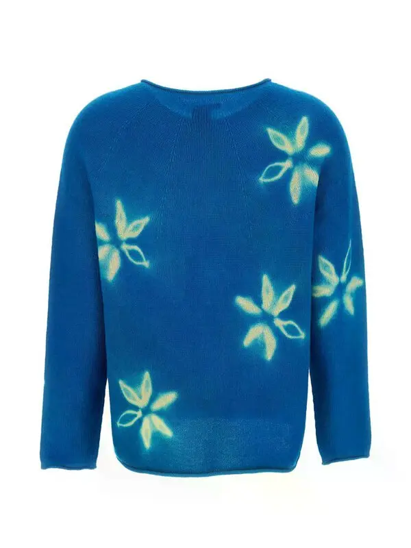 SUZUSAN Floral-print Sweater - Blue