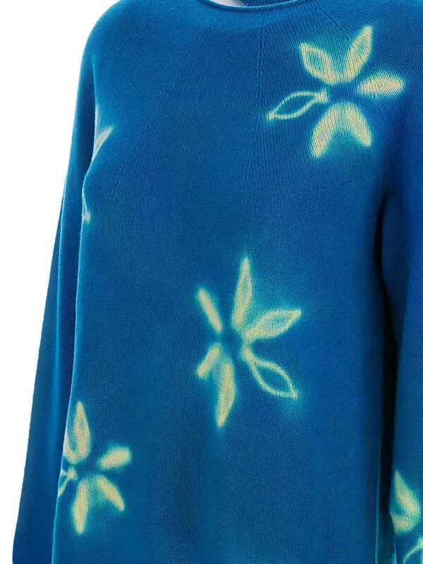 SUZUSAN Floral-print Sweater - Blue