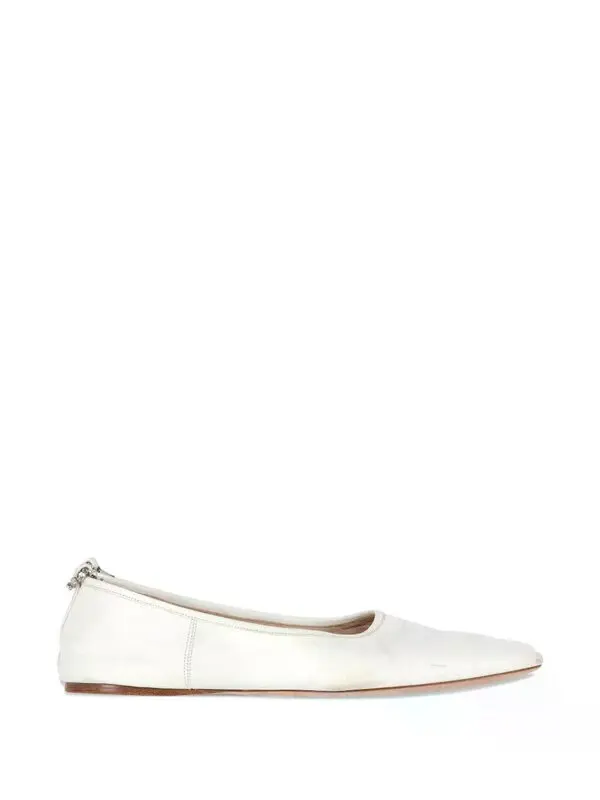 Miu Miu Embellished-strap Pointed-toe Ballet Flats