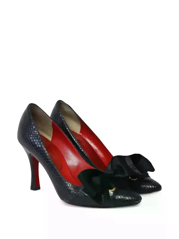 Dolce & Gabbana Embossed Bow Pumps
