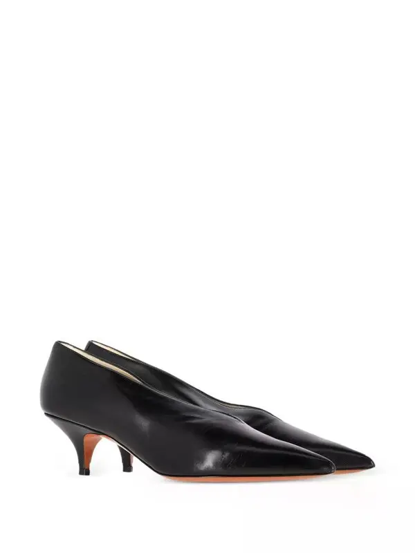 Celine V-neck Pointed Toe Pumps