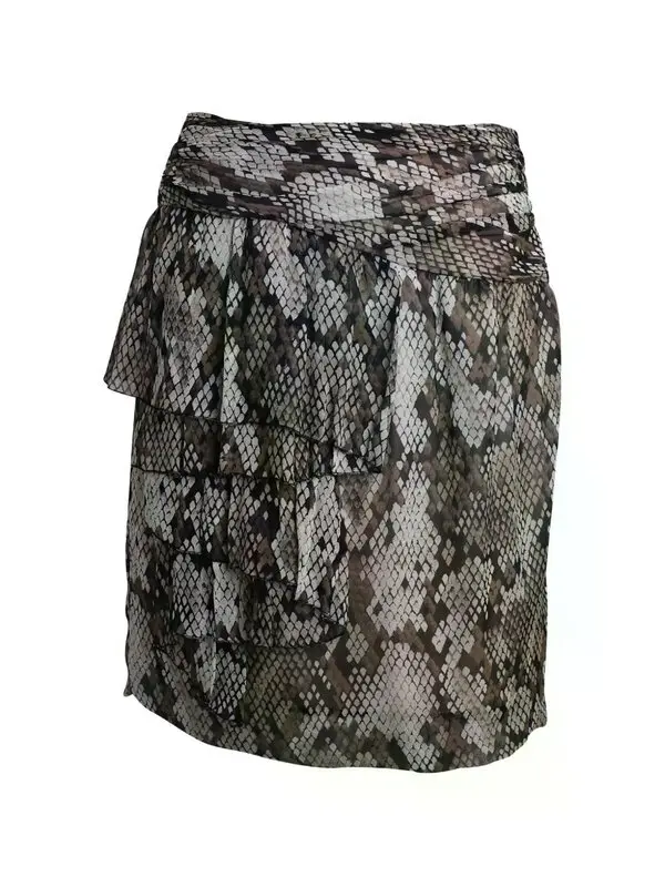 Moschino Snake-print Wrap Skirt