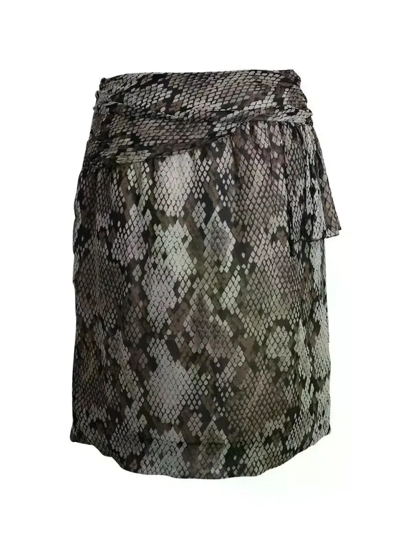 Moschino Snake-print Wrap Skirt