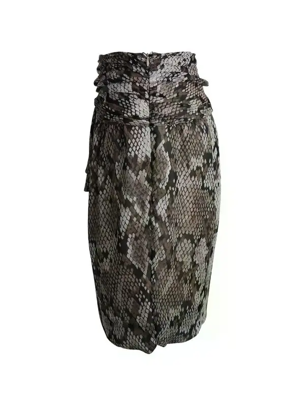 Moschino Snake-print Wrap Skirt