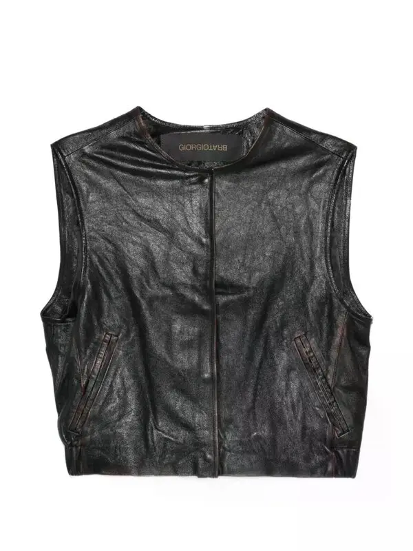 GIORGIO BRATO Sleeveless Zip Jacket