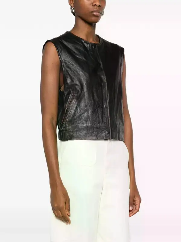 GIORGIO BRATO Sleeveless Zip Jacket