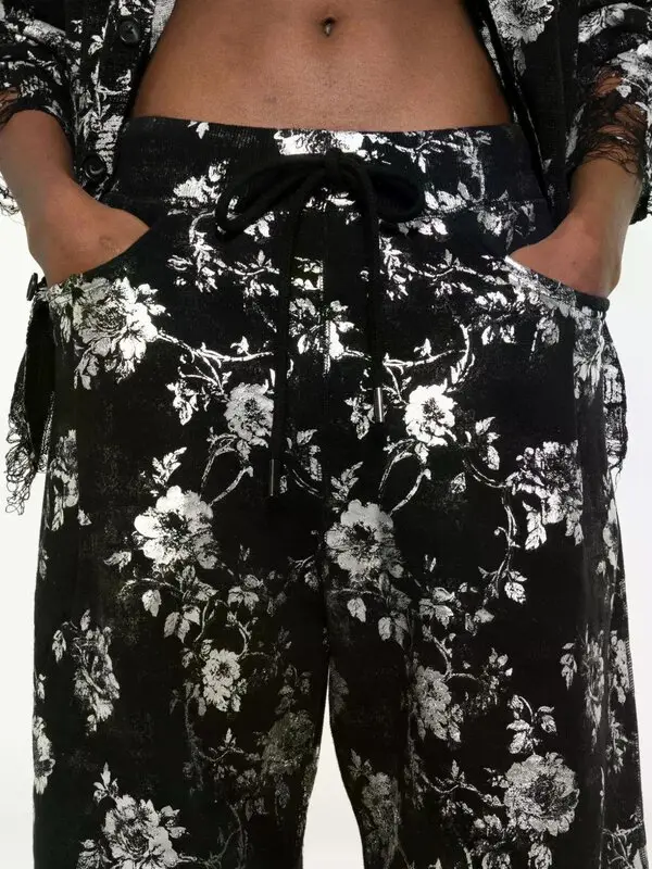 R13 Floral Print Cropped Trousers
